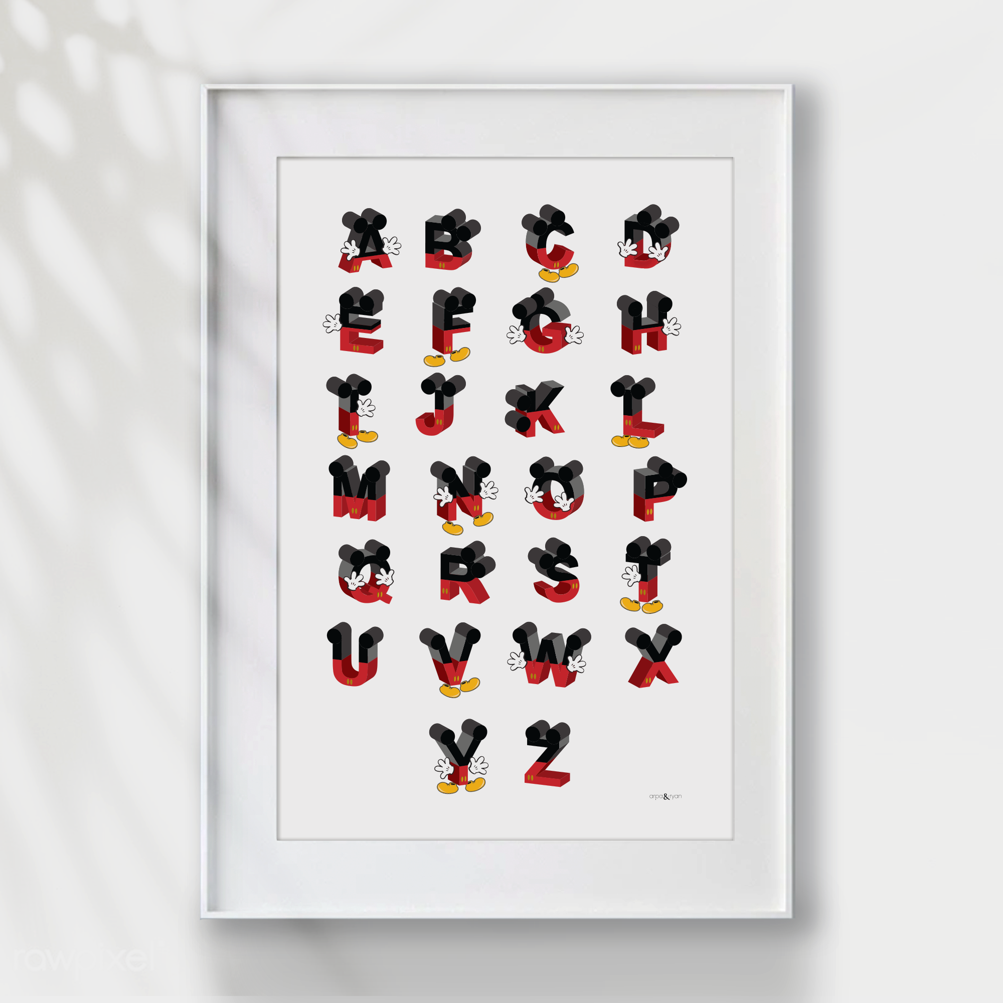 Mickey Mouse Font Alphabet