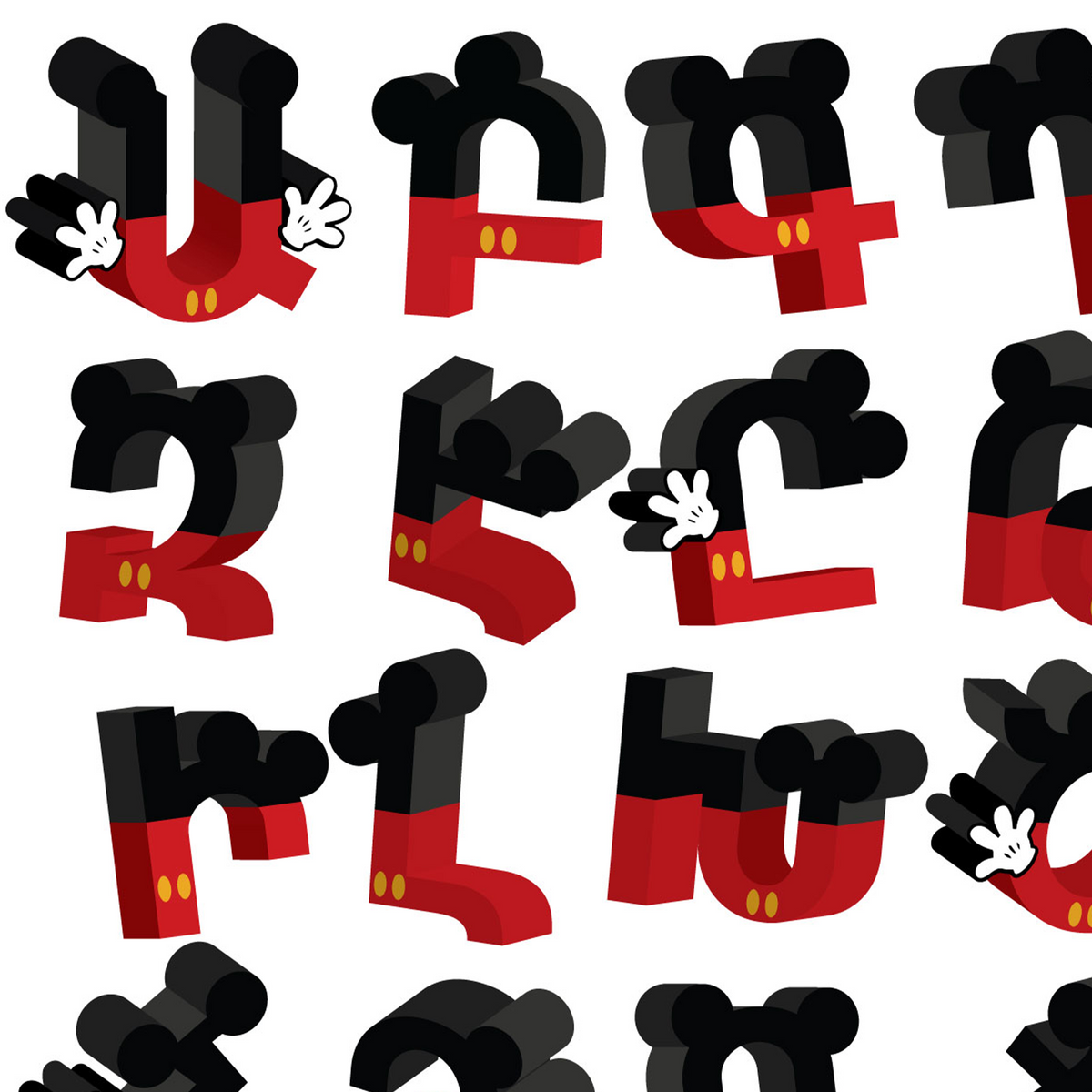 Mickey Mouse Alphabet Printables